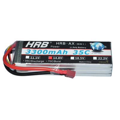 HRB航模锂电池7.4v11.1v14.8v1500/2200/2600mah T/XT60插头通用