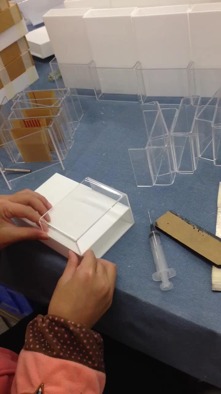 Improve The Product Value Black Clear Acrylic Blocks Shape Lighted Up ...