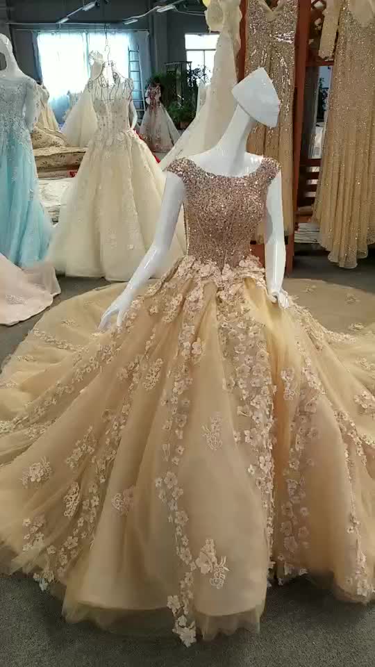 Ls00350 Evening Gown With Sleeves Heavy Bead Appliques Luxury Long Train Evening Gowns Dresses