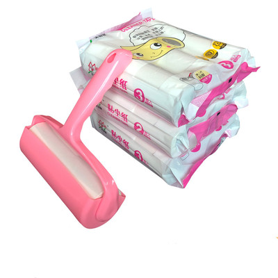 粘毛器滚筒16cm大号可撕式衣服床上滚刷除毛除尘替换粘毛纸去毛器