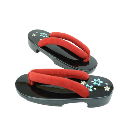 高货黑漆木屐 cosplay 凛凛蝶拉姆雷姆 异世界 东条希 实木橡胶底