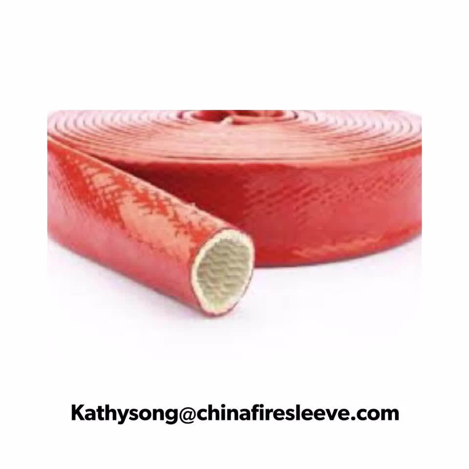 Silicone Fiberglass Fire Sleeve For Hoses Wires Lines Tubes Protective ...