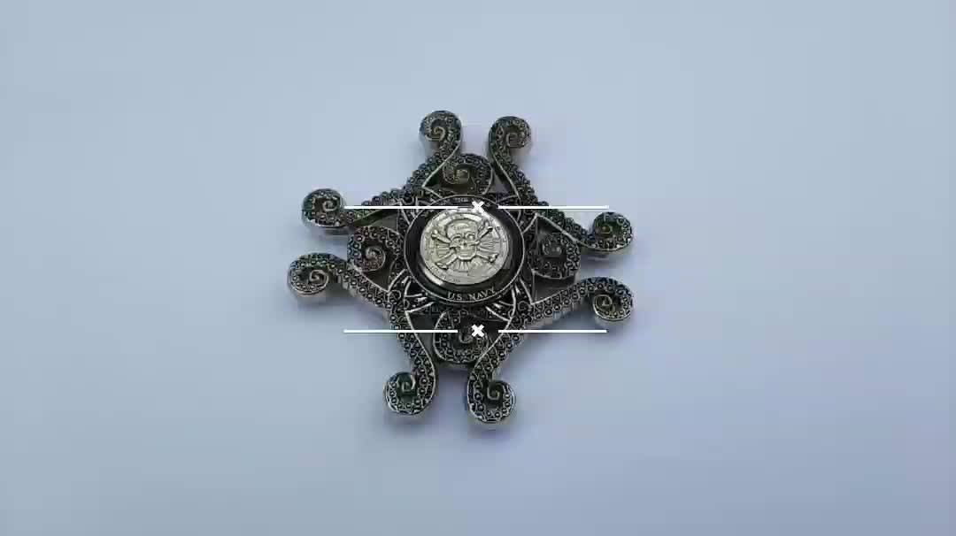 Us Navy Fidget Spinner Challenge Coin With Custom Logo Design - Buy ...