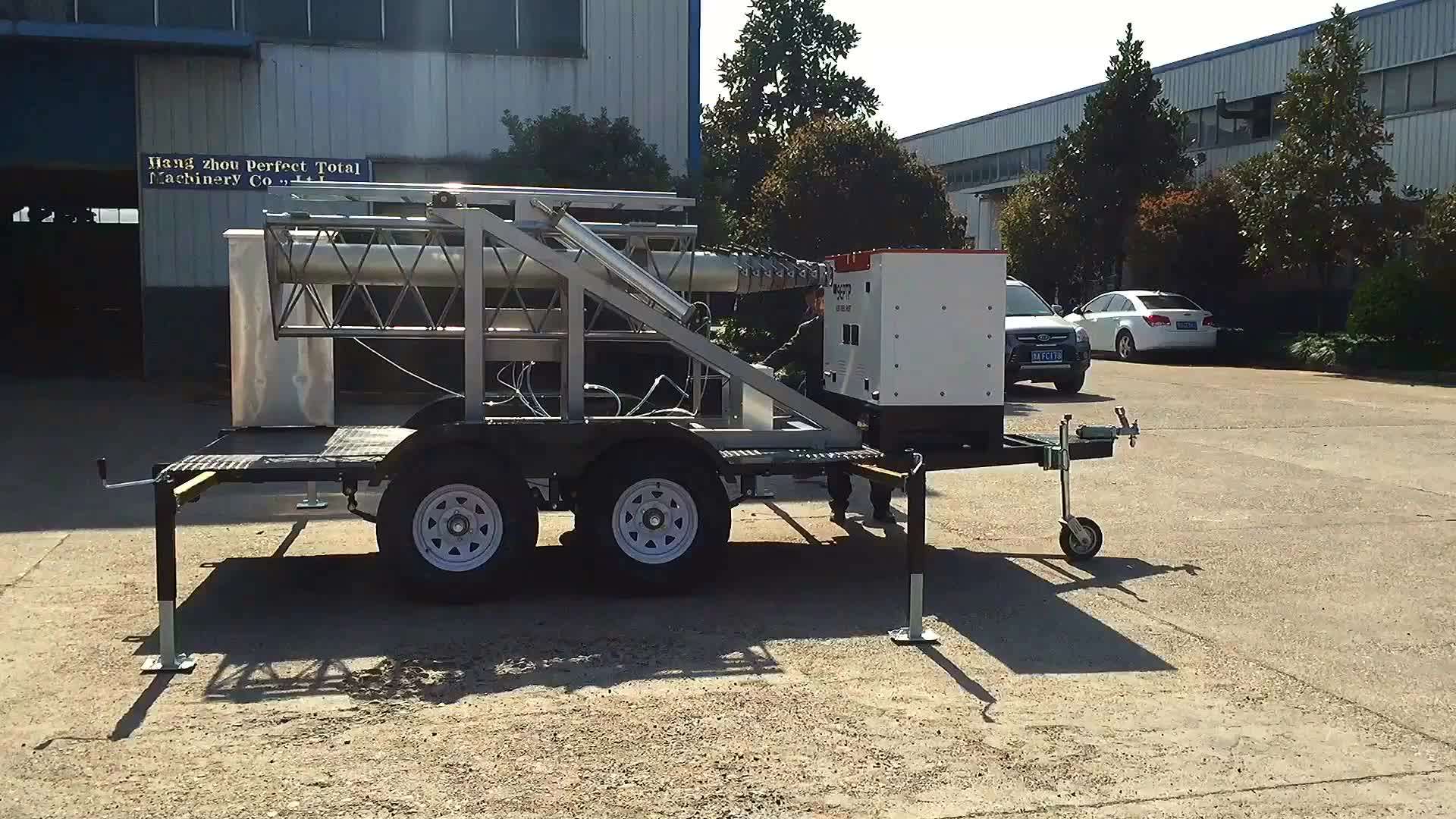 19m Pneumatic Mast Mobile Trailer - Buy Telecom Trailer ...
