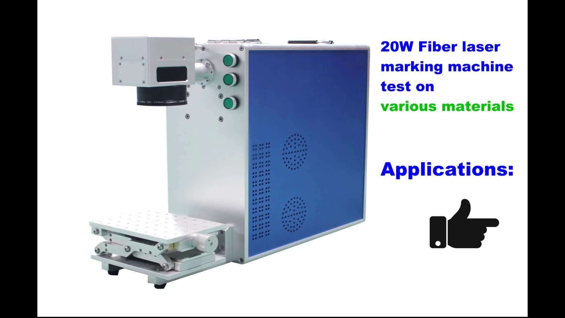 10w 20w Mini Desktop Fiber Laser Marking System Equipment For Metal And ...