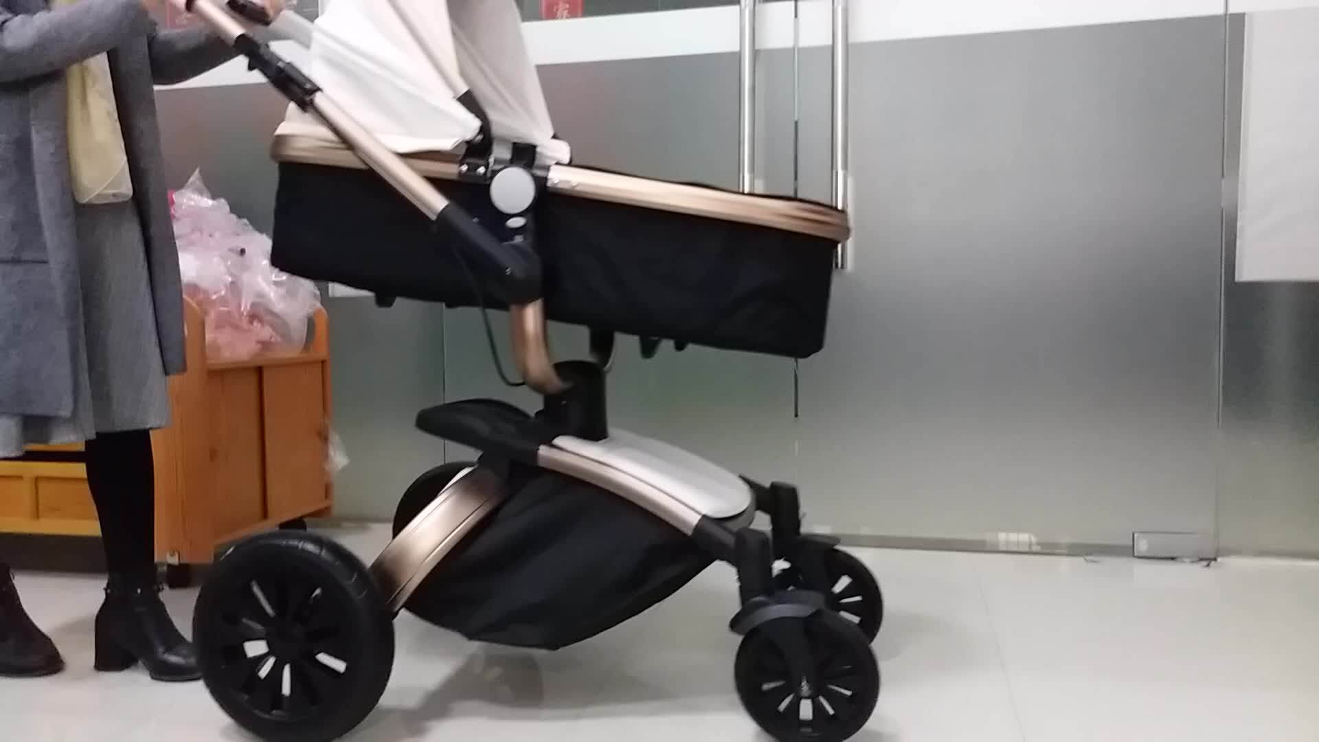 En1888 Aluminum Pu Leather Luxury Baby Stroller For New Born Baby - Buy ...