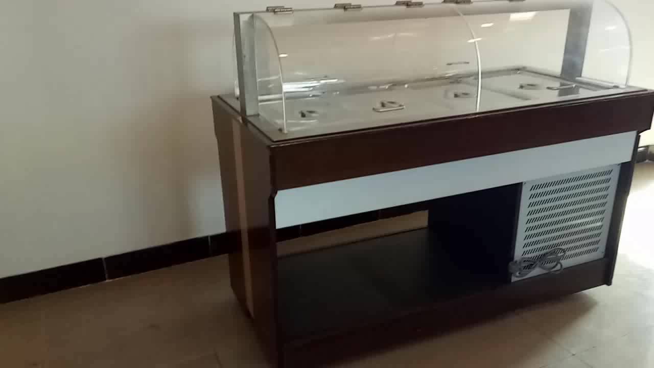 Junjian Square Lift-up Stainless Steel Counter Chilled Buffet Display ...