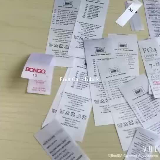 Custom Garment Bleach Warning Label With Washing Care Instruction Care ...