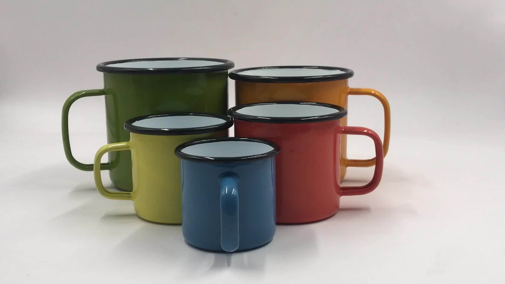 Bulk Items Outdoor Enamelware Custom Enamel Camping Mug For Promotional ...