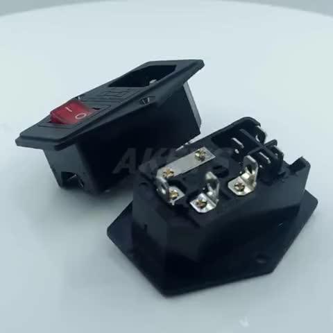 Ac-01a Ac-215-4p Ss-8b-3 Ac Power Socket With Fuse And On/off Switch ...