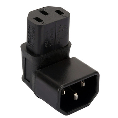 包邮iec320-c14转c13弯头插头