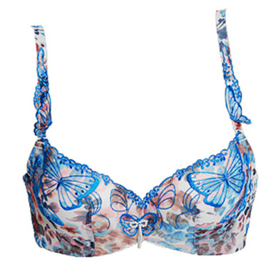 奥丝蓝黛a杯印花刺绣文胸内衣