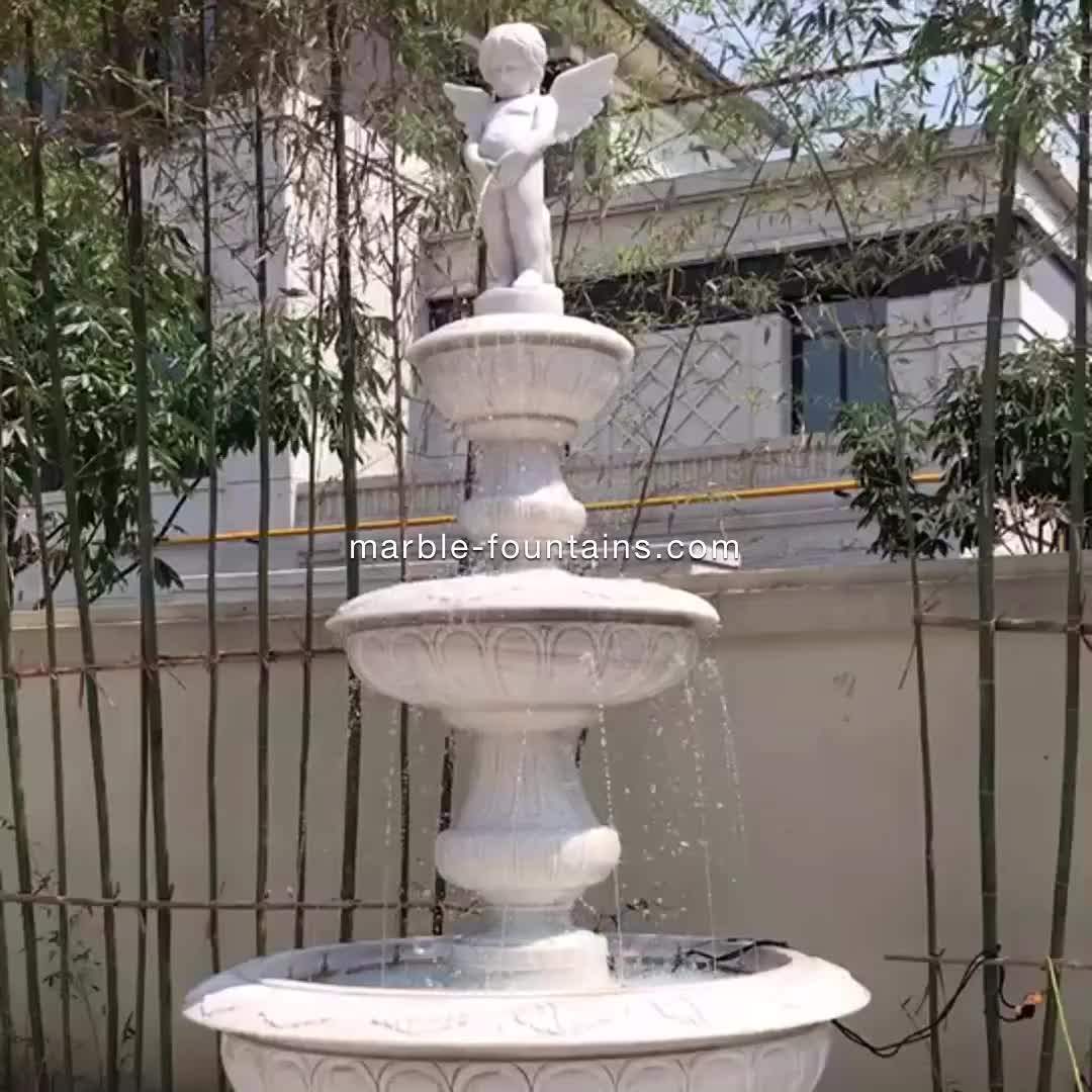 Large Garden Waterfall 3 Tier Chinese Water Marble Stone Fountain - Buy ...