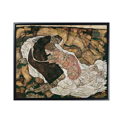 死神与少女 Death and the Maiden 埃贡席勒代表作油画挂画装饰画