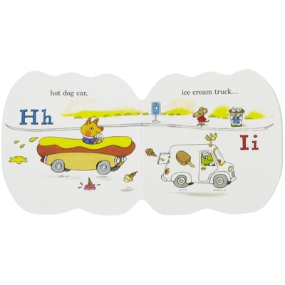 理查德斯凯瑞字母书 Richard Scarry Cars and Trucks from A to Z 异形书 字母入门A到Z 纸板书 韵律启蒙 亲子英文0~3岁 英?