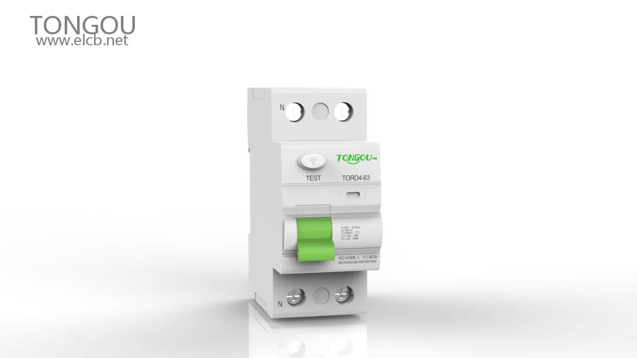 Tongou 2p 63a 30ma Elcb Rccb Residual Current Device Circuit Breaker ...