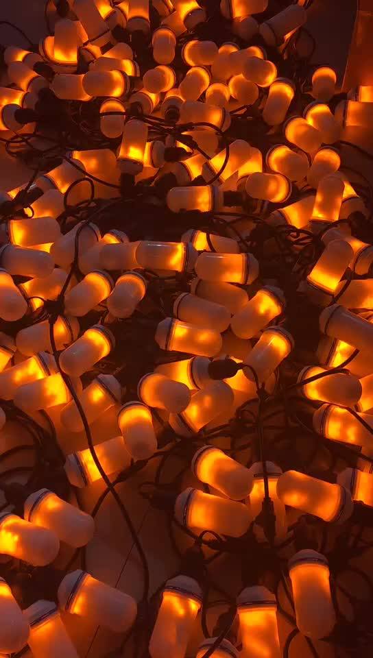 Decorative Garden Lamp Usb Rechargeable Battery Led Flickering Flame ...