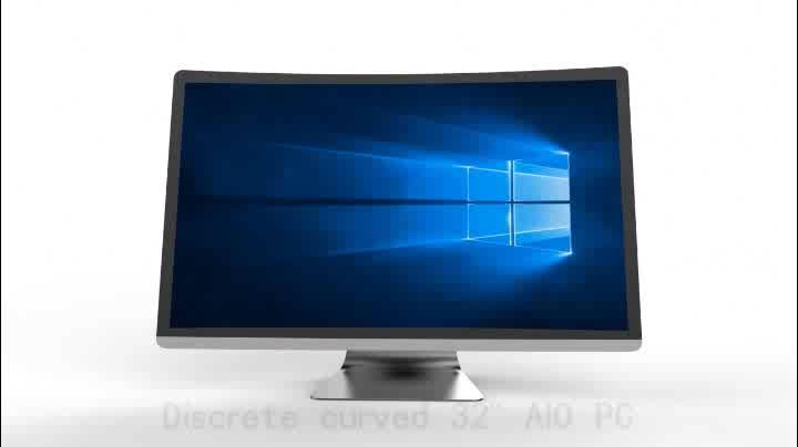 32 Inch Curved Screen Desktop All In One Personal Computer Game Pc ...
