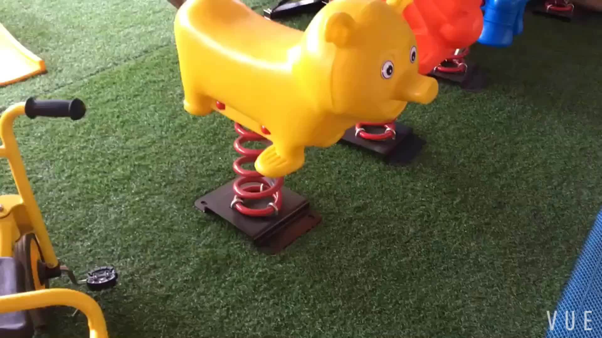 Kids Cartoon Ride On Toy Outdoor Playground Equipment Blue Plane ...