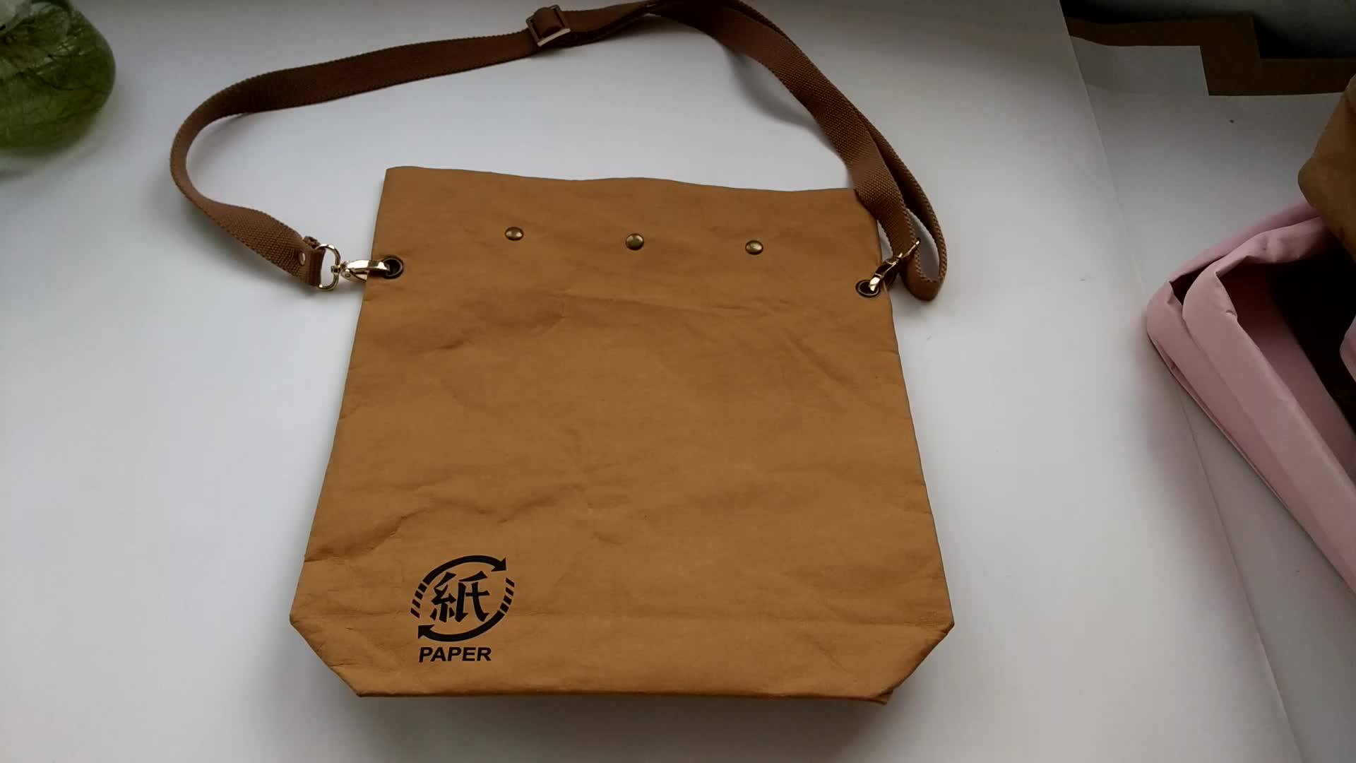 Black Kraft Paper School Bag Backpack,Washable Paper Bag For Men - Buy ...