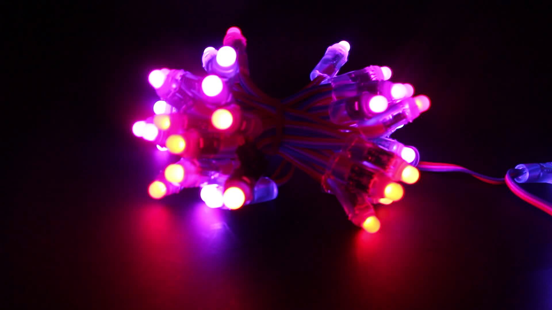 50ct Nodes 18awg Back Wire Smart Rgb Pixel Bullet Ws2811 12v Led String ...