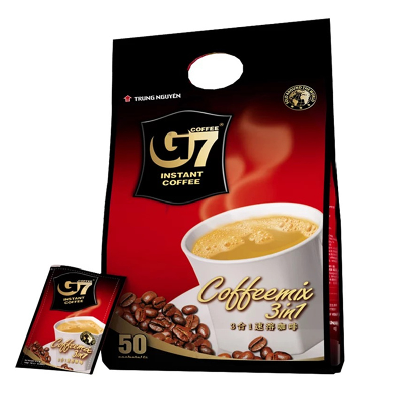 中原进口G7咖啡越南三合一速溶原味浓醇咖啡粉50包800g正品1600克_虎窝淘