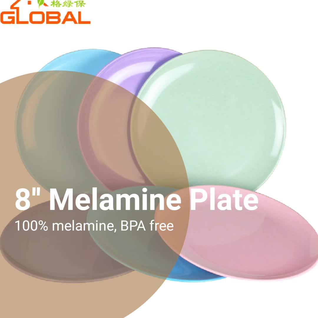 Custom Printed Plastic Round Melamine Plates For Kids - Buy Custom ...