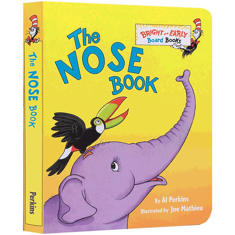 送音频英文原版绘本The Nose Book鼻子书Bright and Early Board Books儿童认知纸板书0-3岁绘本图画书苏斯 ...