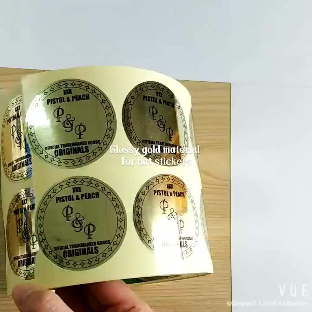 Silver Metallic Foil Stickers Printing Custom Self Adhesive Aluminium ...