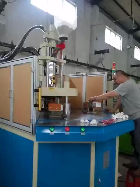 200 Ton Double Color Rotary Table Vertical Injection Molding Machine ...
