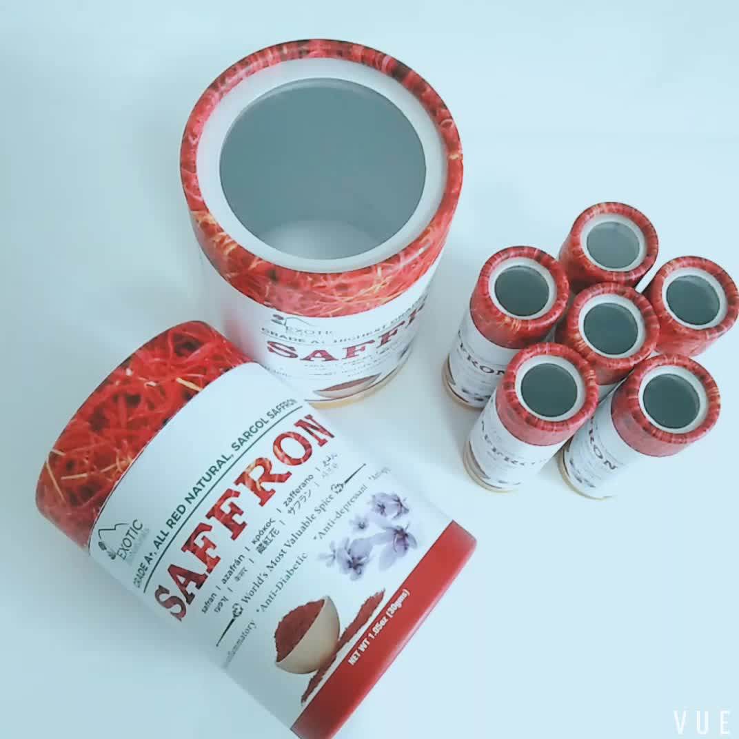 Exquisite Round Drug Box With Pvc Top Paper Cylinder Tube For Medicine ...