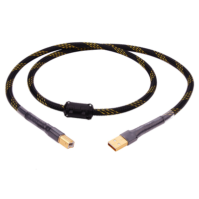发烧级USB音频线 4N无氧铜 AB方口专业级HIFI声卡DAC线包邮送磁环
