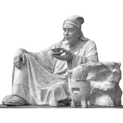 大型历史名人雕塑像陆羽园林景观