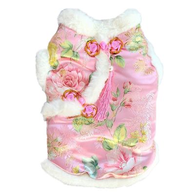 粉芙蓉旗袍唐装宠物衣服