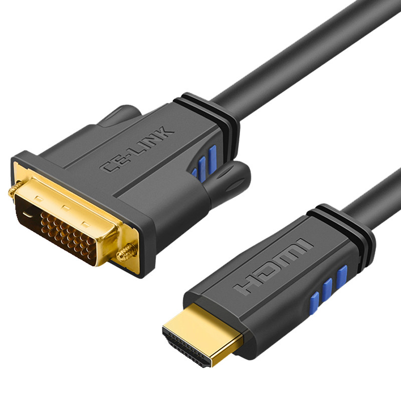 hdmi转dvi线笔记本电脑外接显示器屏投影仪电视机顶盒高清连接线_虎窝淘