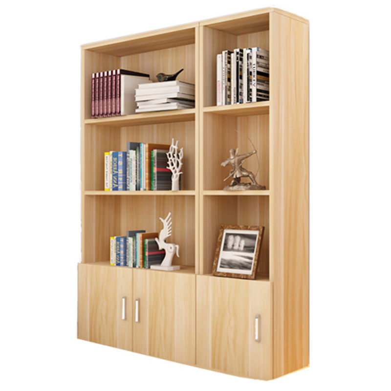 简约现代书柜书架简易自由组合儿童置物架非实木书橱储物柜子带门_虎窝淘
