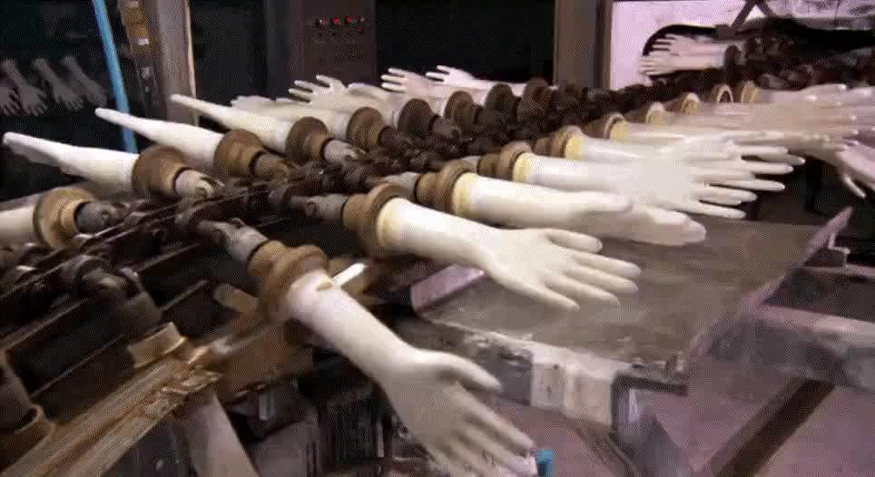 Industrial Rubber Latex Nitrile Glove Dipping Drying Line Infrared ...