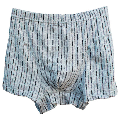 中老年高腰灰色印花男士内裤纯棉