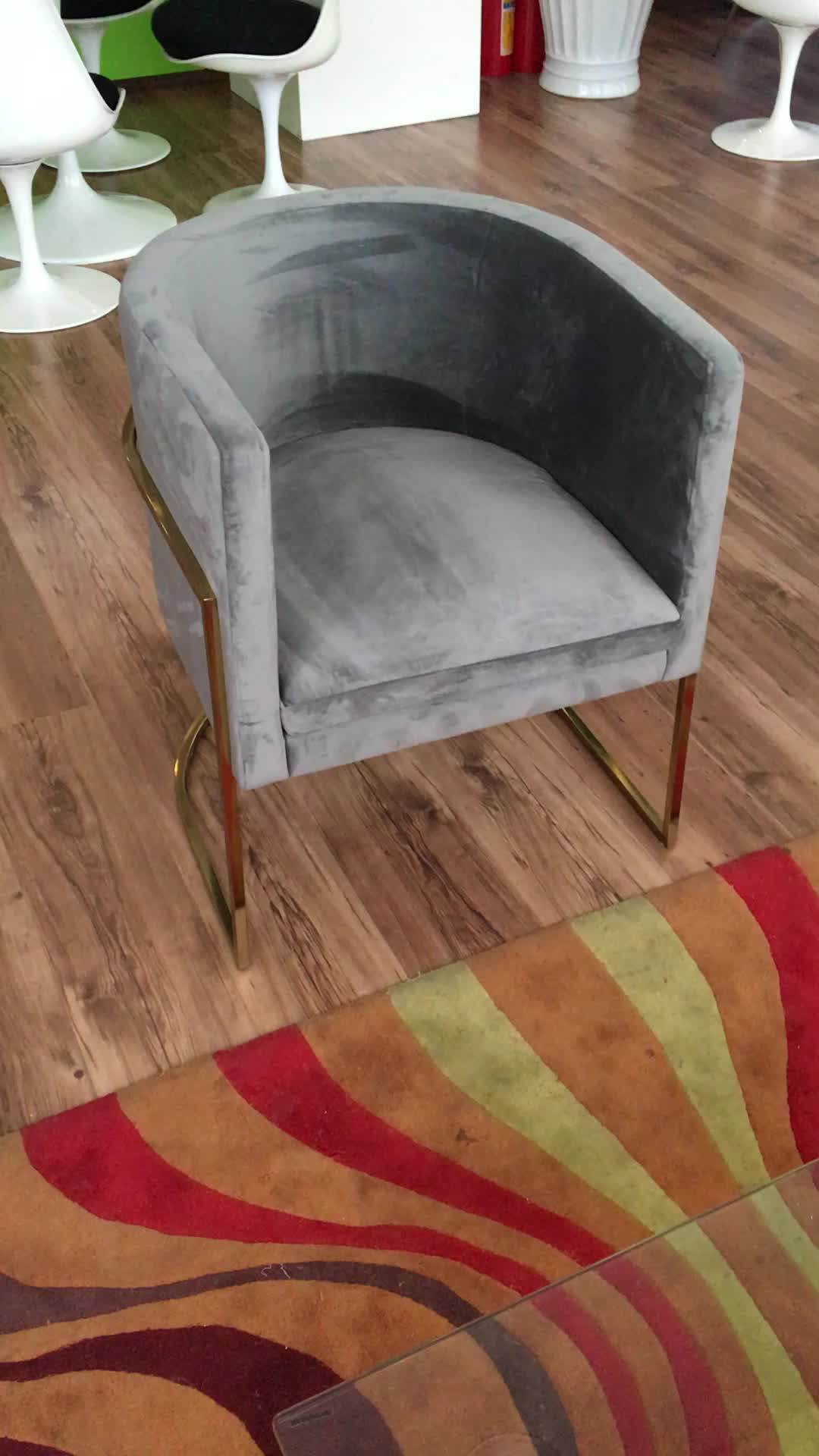 New Design Home Furniture Gold Accent Velvet Metal Frame Chair - Buy ...