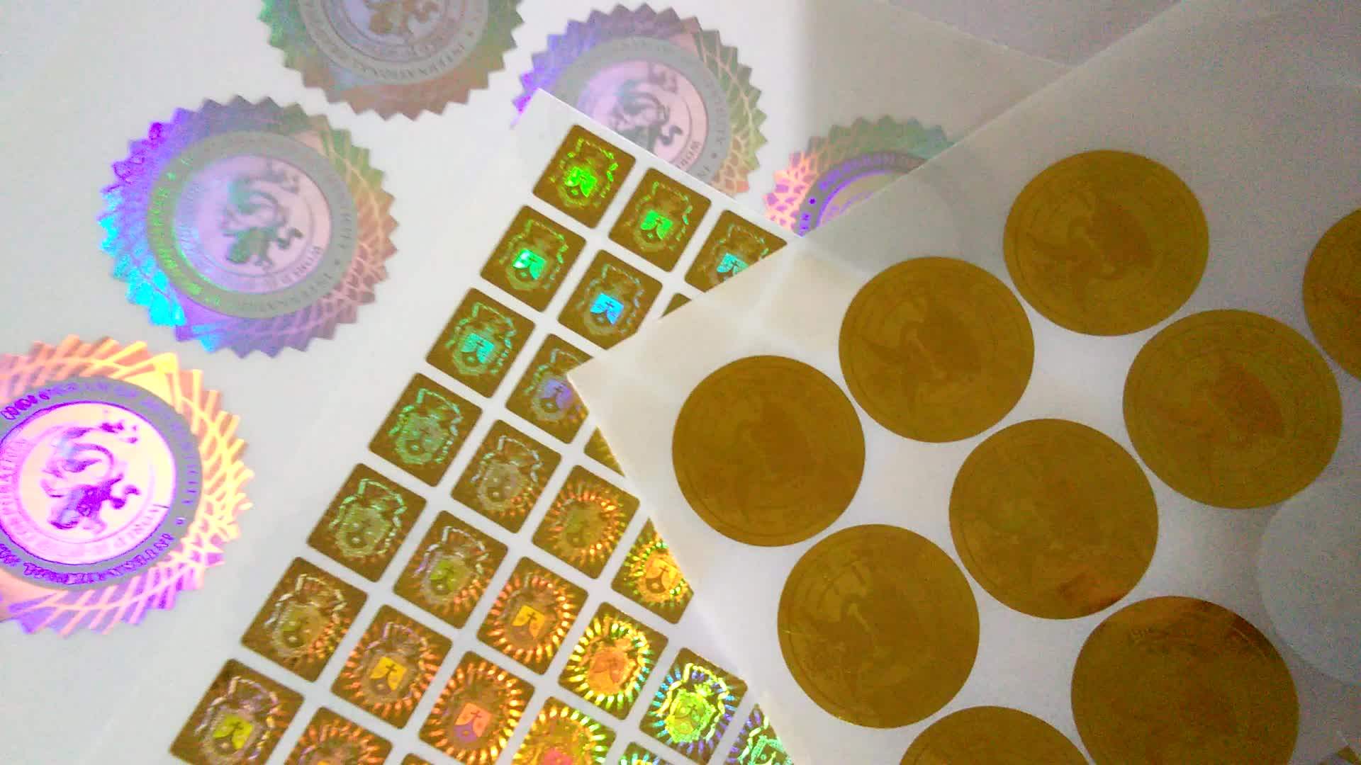 Rainbow Effect Holographic Sticker High Quality Dynamic Hologram Label ...