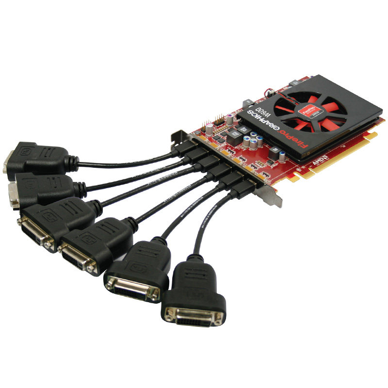 AMD FirePro W600专业多屏显卡2G 4G六屏投影融合大屏1x6 6x1拼_虎窝淘