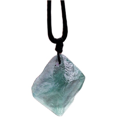 如鸿水晶原石吊坠天然矿石蓝萤石
