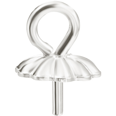 致闺蜜diy配件吊坠扣头圆珠纯银