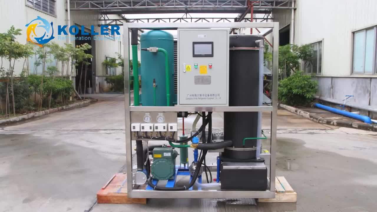 Koller Cylinder Ice Making Machine 1 Ton Per Day Pure Industrial Flake ...