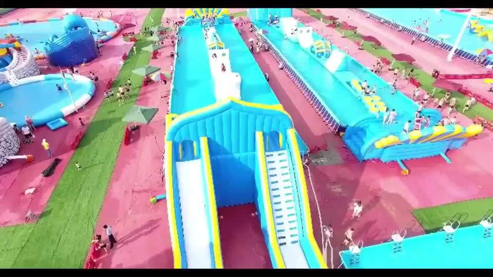 Giant Outdoor Inflatable Land Water Park Price Customized Playground ...