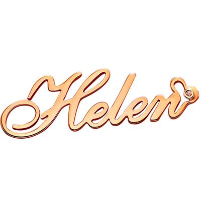 ELA女玫瑰金名字字母定制项链