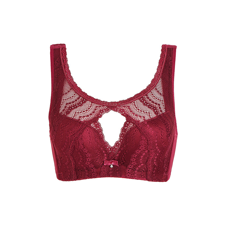 聚拢90BC性感胸罩大罩杯无钢圈内衣加大码无海绵收副乳超薄c文胸_虎窝淘