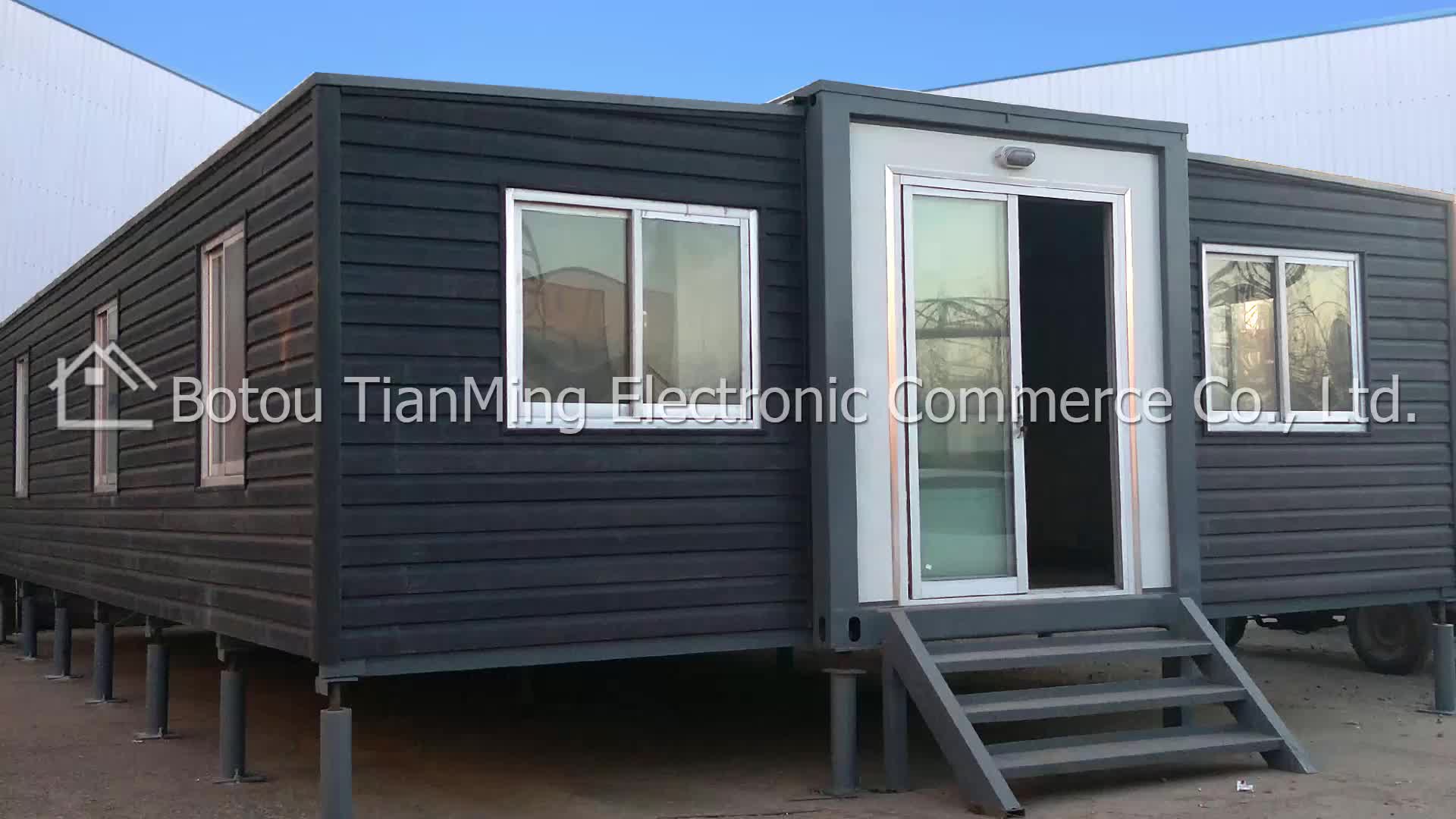 Extended Foldable Prefab Container Homes 40ft Folding Living Container