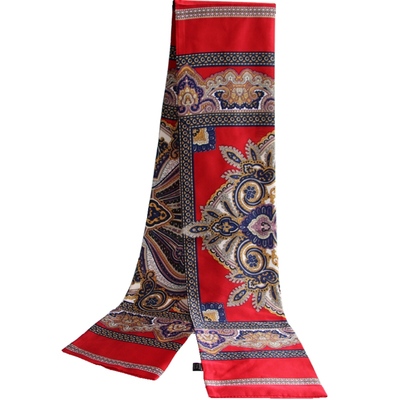 领巾丝巾男双面长款薄款商务丝巾