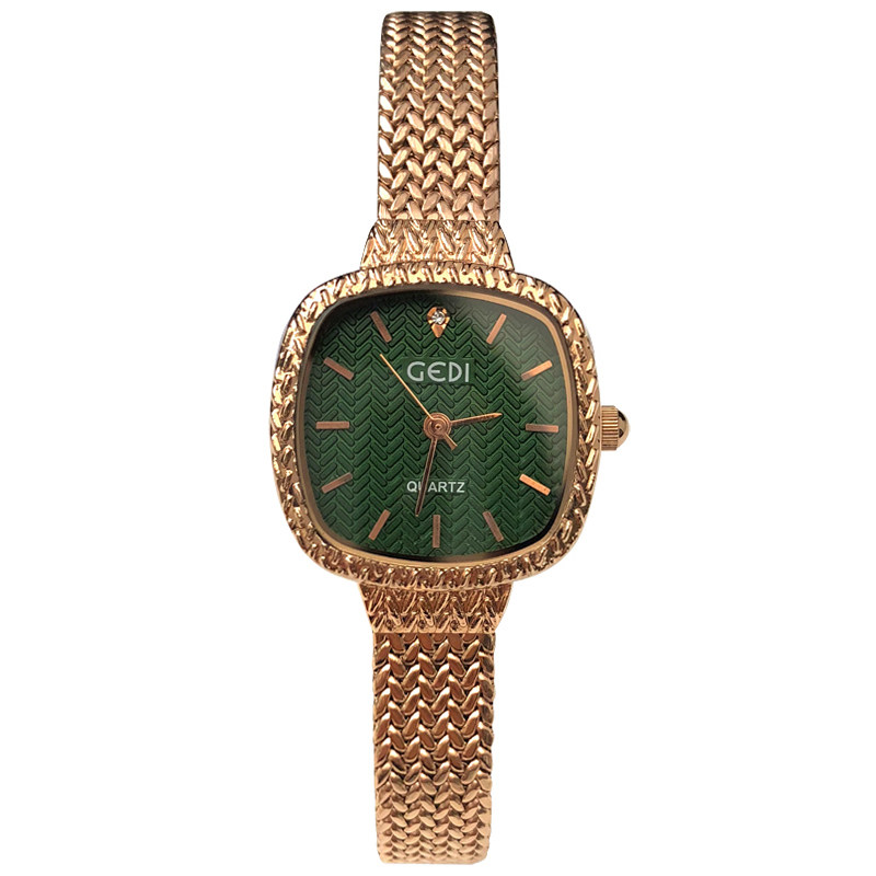 三四集市店 chic复古风潮流时尚英国简约女士小众方形手表女学生_虎窝淘